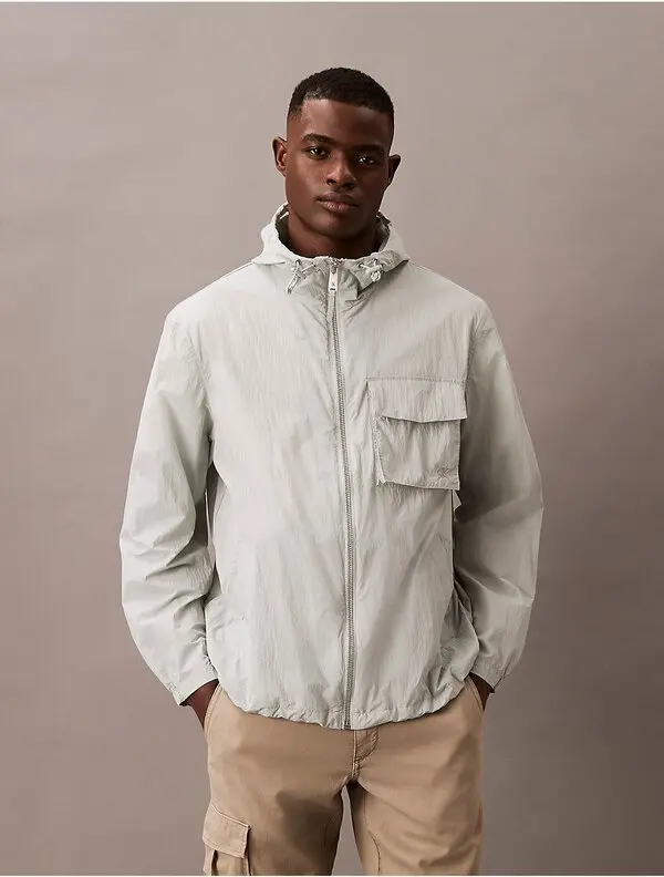 Calvin Klein Nylon Hooded Relaxed Jacket