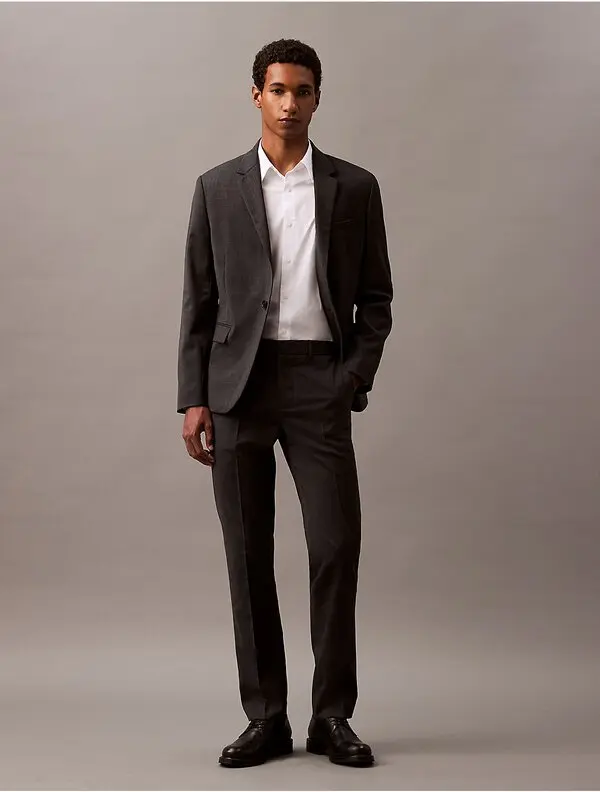 Calvin Klein Wool Blend Tailored Slim Pants