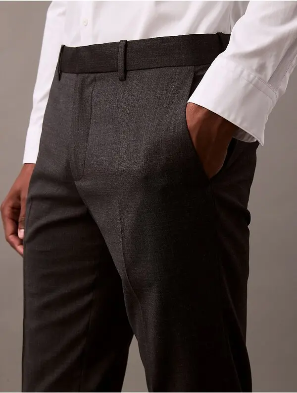 Calvin Klein Wool Blend Tailored Slim Pants