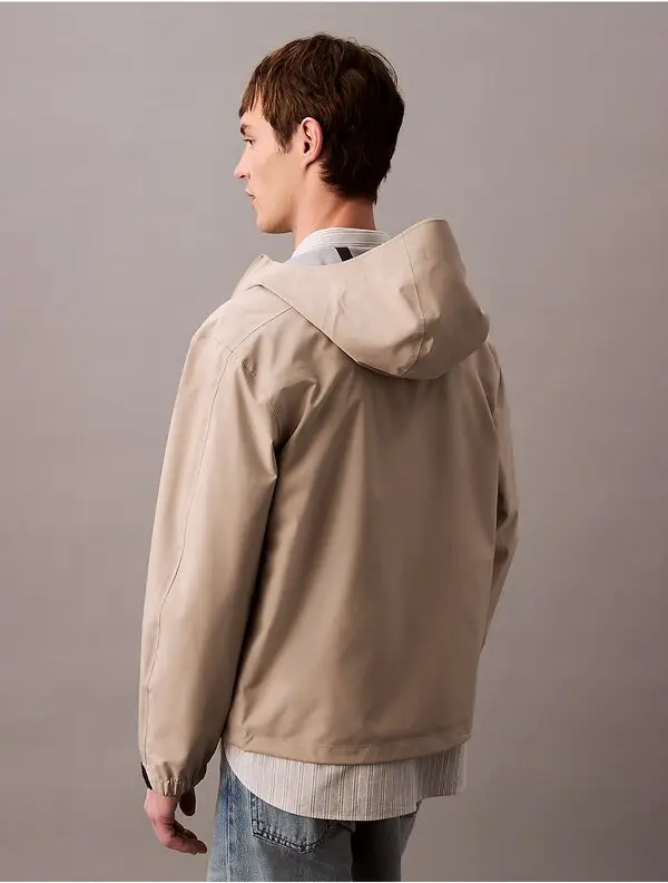 Calvin Klein Tech Shell Hooded Jacket - Vintage Khaki