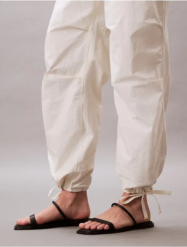 Calvin Klein Crinkle Nylon Parachute Pants - Tofu