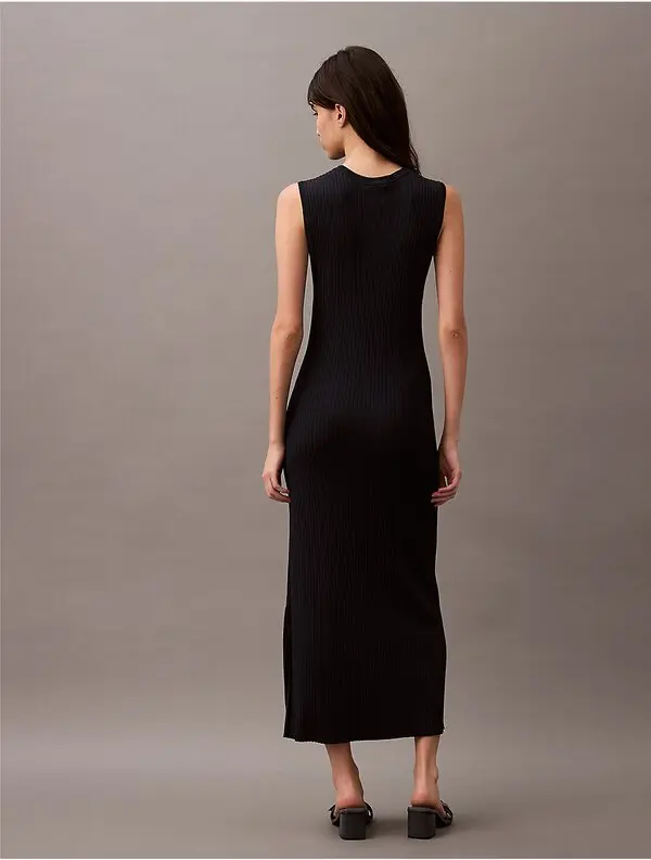Calvin Klein Viscose Rib Maxi Dress
