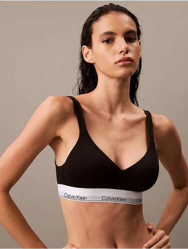 Calvin Klein Icon Cotton Modal Lift Bralette - Black