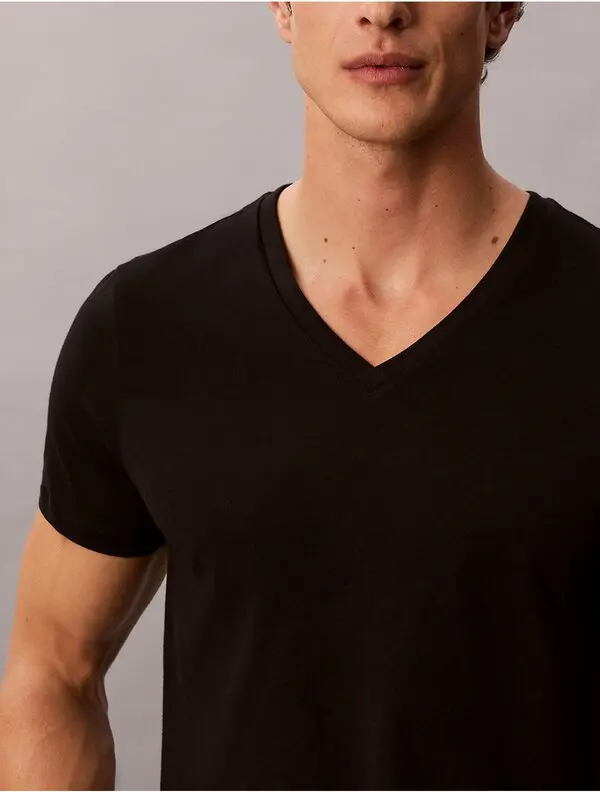 Calvin Klein Cotton Classics 5-pack Classic Fit V-neck T-shirt - Black