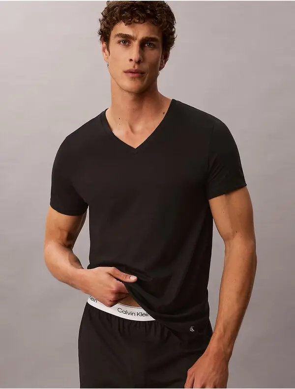 Calvin Klein Cotton Classics 5-pack Classic Fit V-neck T-shirt - Black