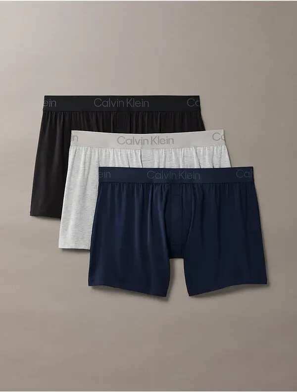 Calvin Klein Ultra Soft Modal 3-pack Slim Boxer - Shoreline Multi
