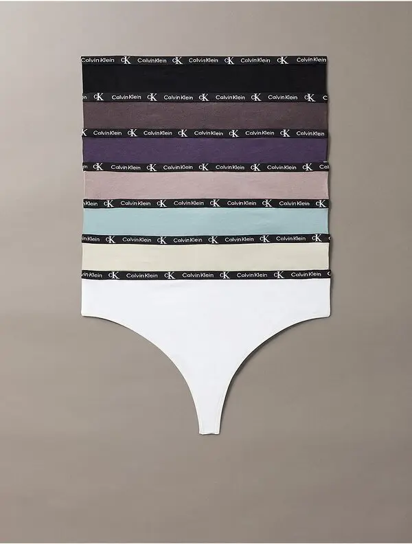 Calvin Klein 1996 Cotton Stretch 7-pack Modern Thong - Spiced Plum Multi