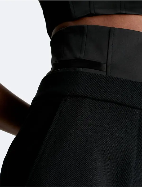 Calvin Klein Tux Satin Wide Leg Trousers