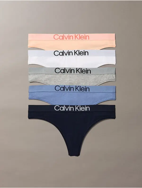 Calvin Klein Maximum Cotton 5-pack Thong - Peach Bliss Multi