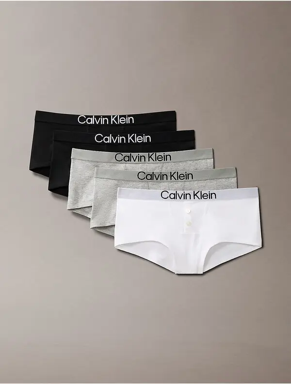 Calvin Klein Maximum Cotton 5-pack Boyshort - Blue / Grey Heather / White