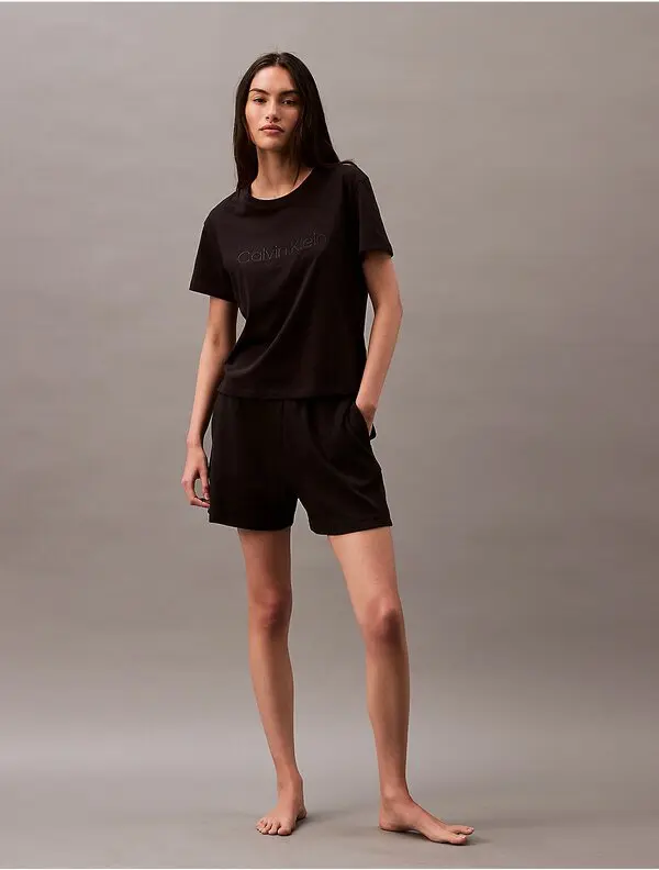 Calvin Klein Terry Lounge Crewneck T-shirt - Black