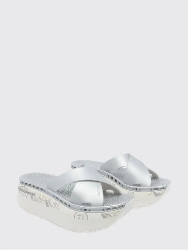 Premiata Moura Rubber Mules - Silver