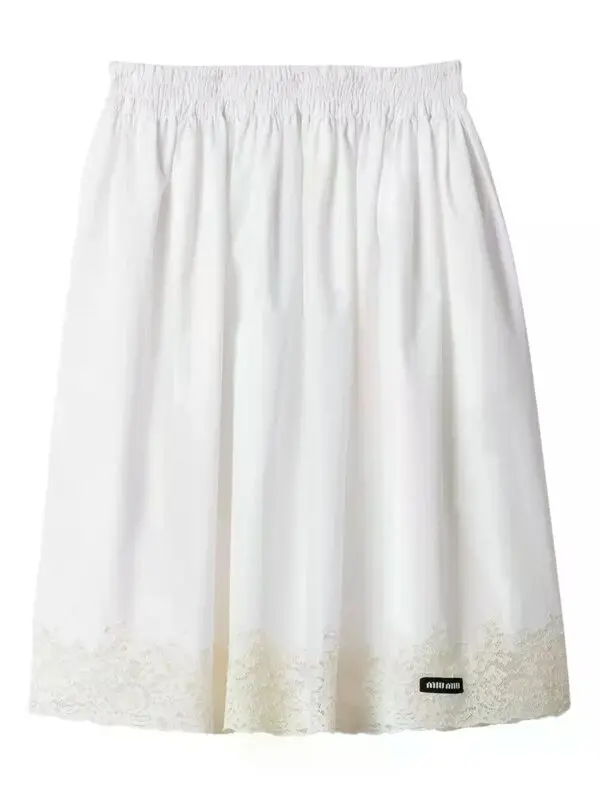 Miu Miu Flared Poplin Skirt