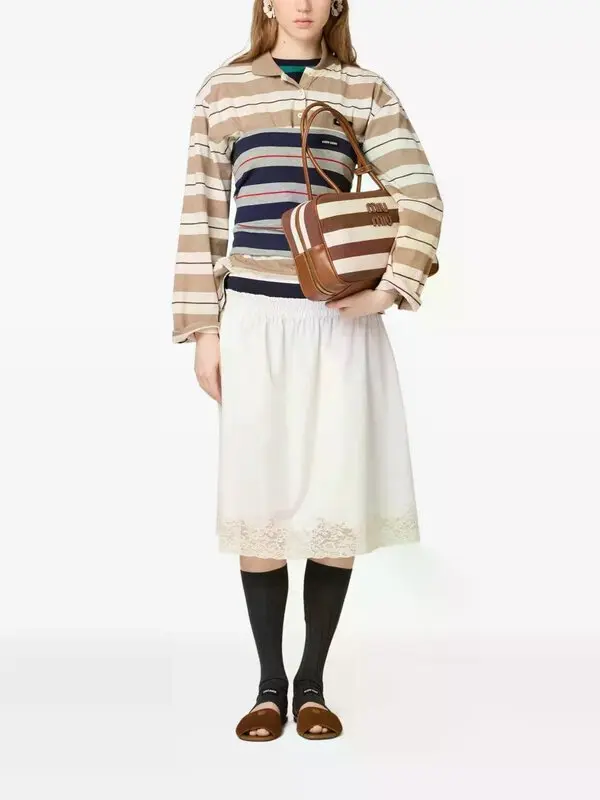 Miu Miu Flared Poplin Skirt