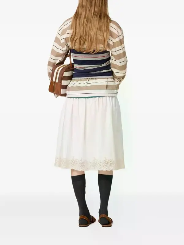 Miu Miu Flared Poplin Skirt