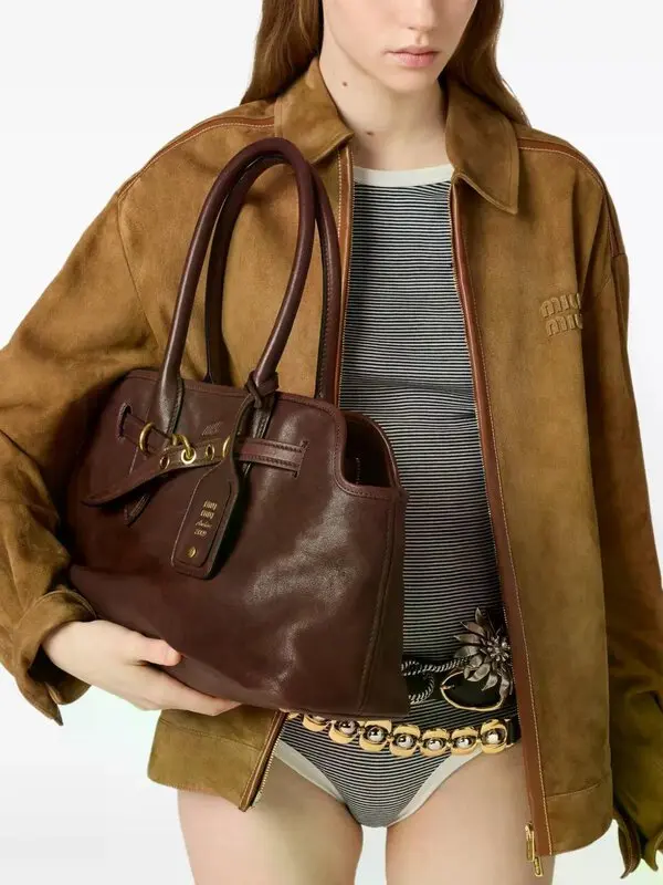 Miu Miu Suede Zip-up Jacket With Leather Trims