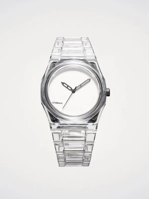 D1 MILANO Transparent Watch - White