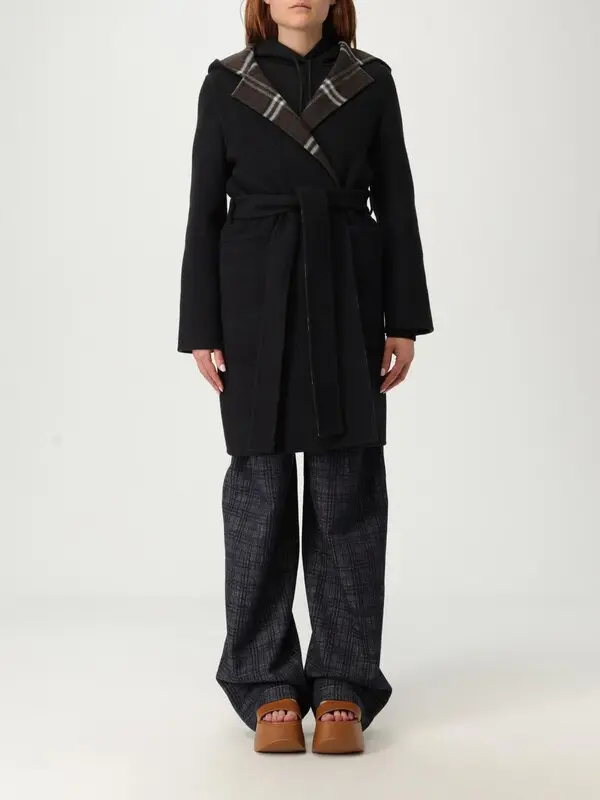 Burberry Belted Coat - Black