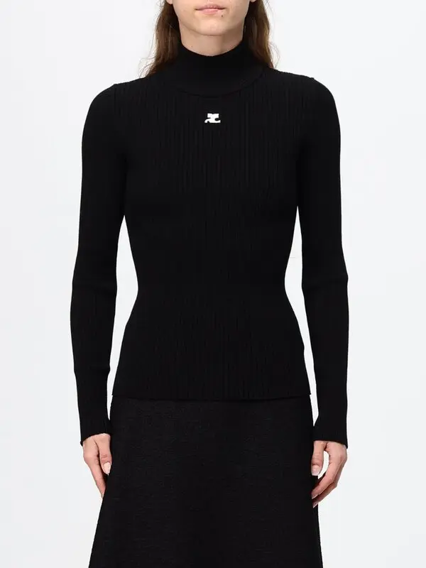 COURREGES Ribbed Turtleneck Top