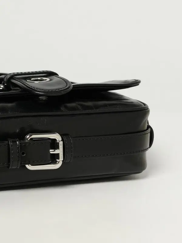 By Far Mini Bag With Buckle Detail - Black