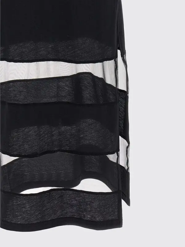 Coperni Semi-sheer Polo Dress - Black