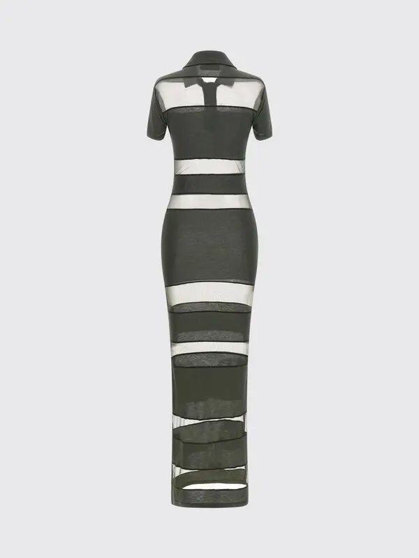 Coperni Semi-sheer Polo Dress - Green