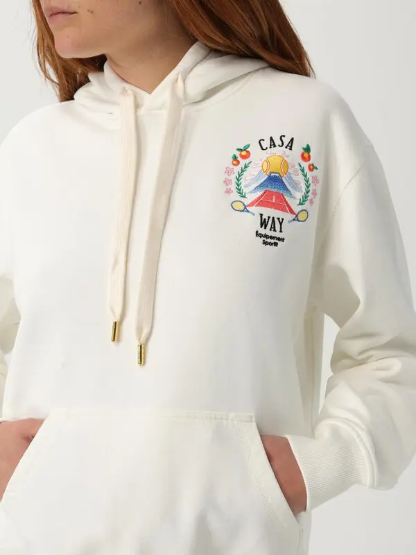Casablanca Embroidered Sweatshirt - White