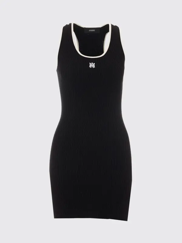 Amiri Ribbed Knit Racerback Mini Dress