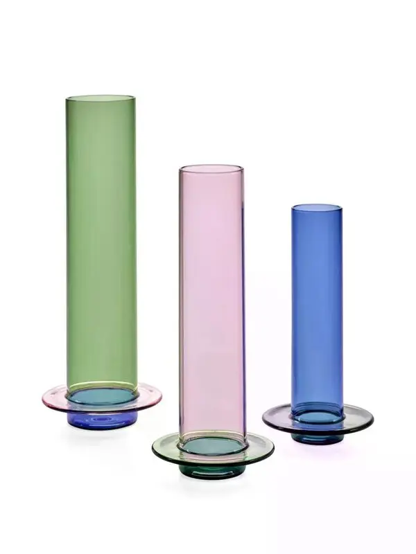 SERAX Glass Tower Vase - Blue