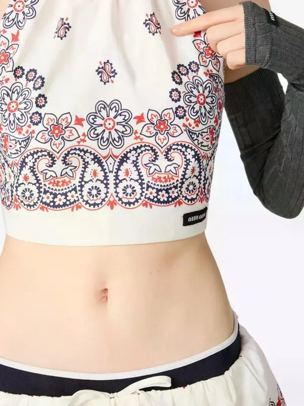 Miu Miu Paisley Crop Top