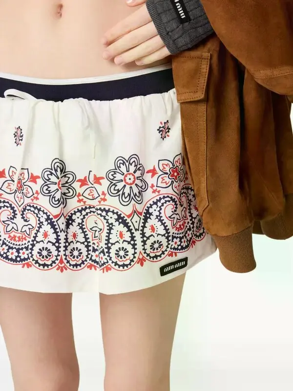 Miu Miu Slubbed Poplin Skort