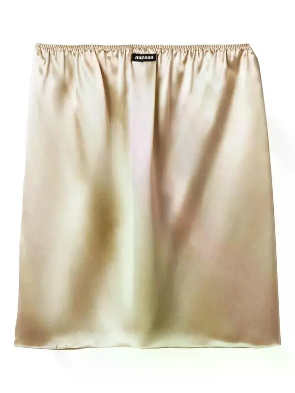 Miu Miu Satin Skirt - Neutrals