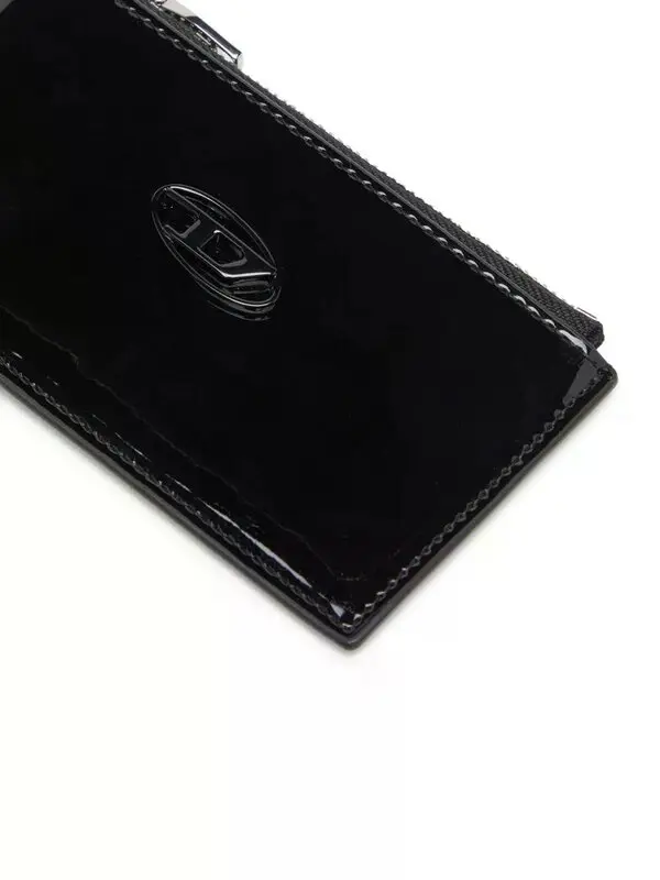 DIESEL® Play Iii Patent Leather Cardholder - Black