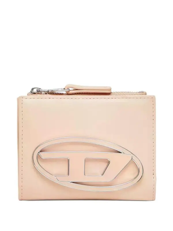 DIESEL® 1dr Logo-plaque Zip Wallet - Pink
