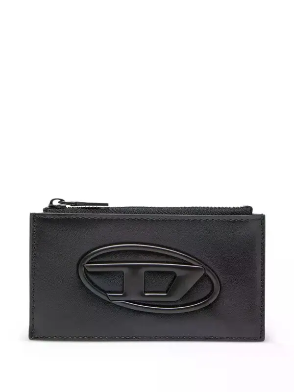 DIESEL® 1dr Logo-plaque Cardholder - Black