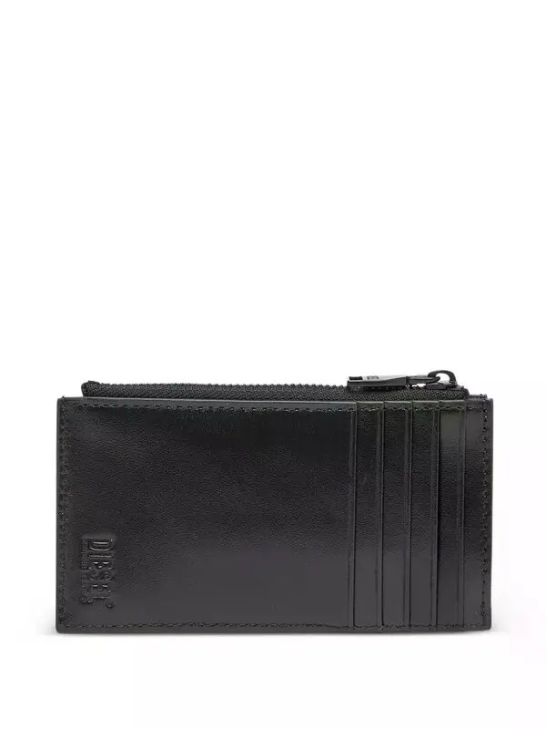 DIESEL® 1dr Logo-plaque Cardholder - Black