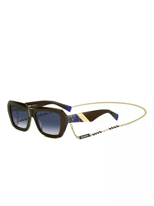 Missoni Square-frame Sunglasses With Chain Detail