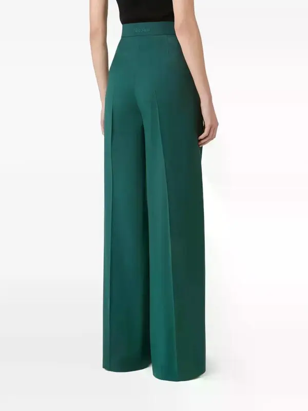 Max Mara Pleat-detail Trousers - Green