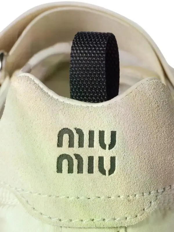 Miu Miu Tyre Ballerina Shoes - Neutrals