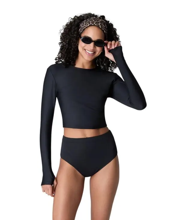 WATSKIN Sasha Long Sleeve Top - Black