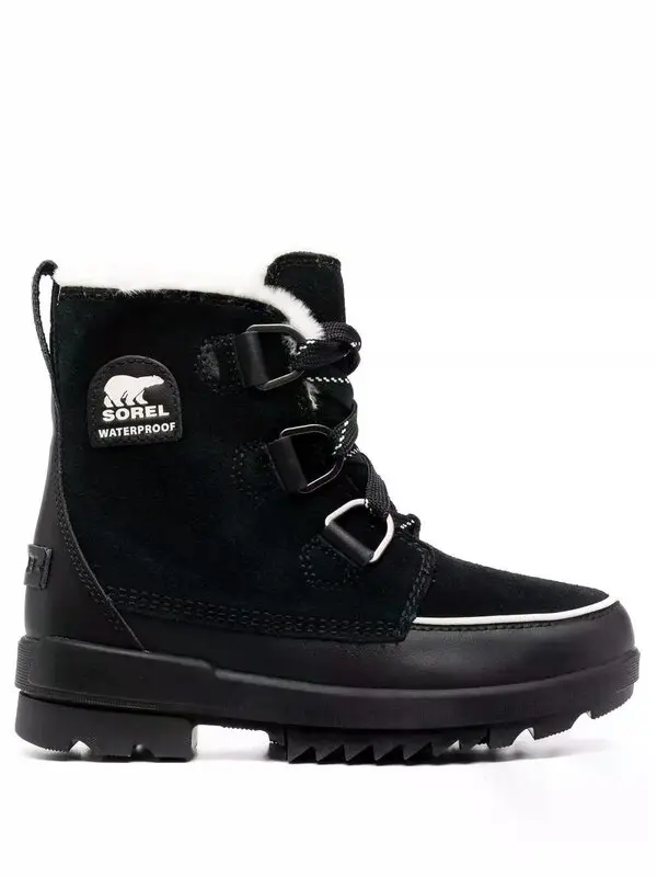 Sorel Faux-fur Trim Suede Boots - Black