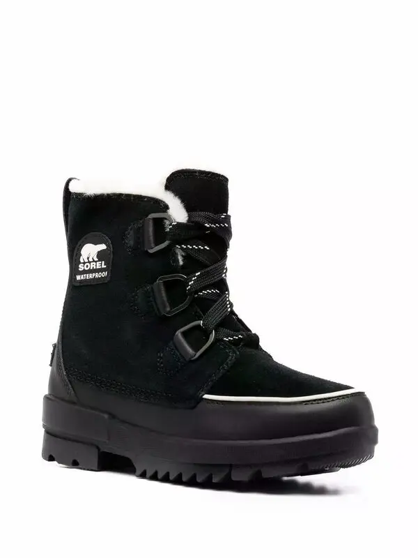 Sorel Faux-fur Trim Suede Boots - Black