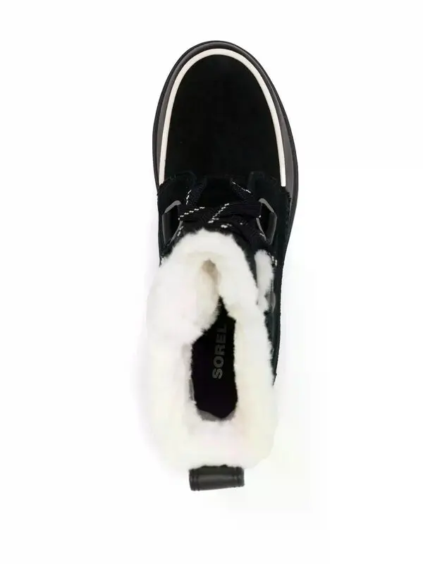 Sorel Faux-fur Trim Suede Boots - Black