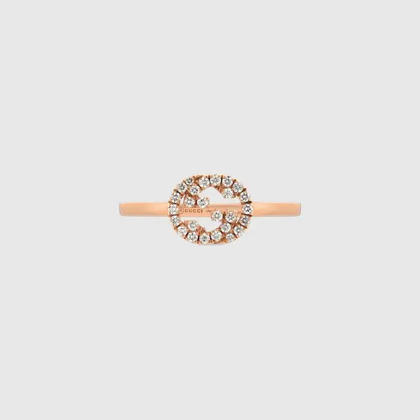 Gucci Interlocking G Diamond Ring - Pink