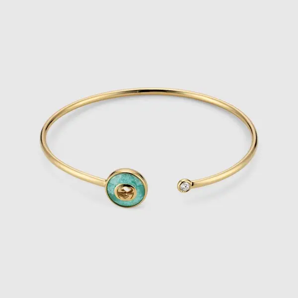 Gucci Interlocking G 18k Bangle Bracelet - Yellow Gold