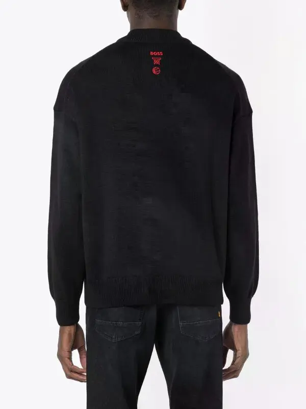 BOSS X Nba Logo-print Knitted Sweatshirt