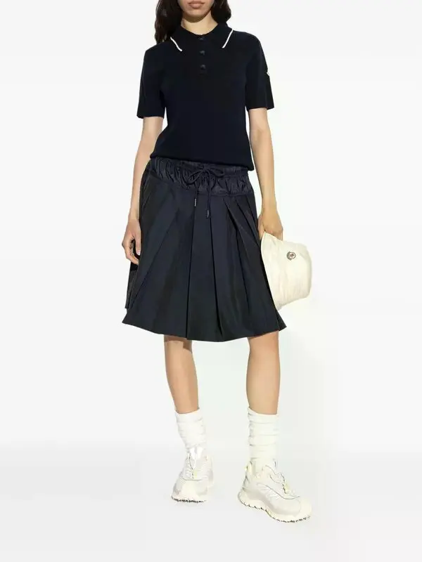 Moncler Pleated Drawstring Skirt