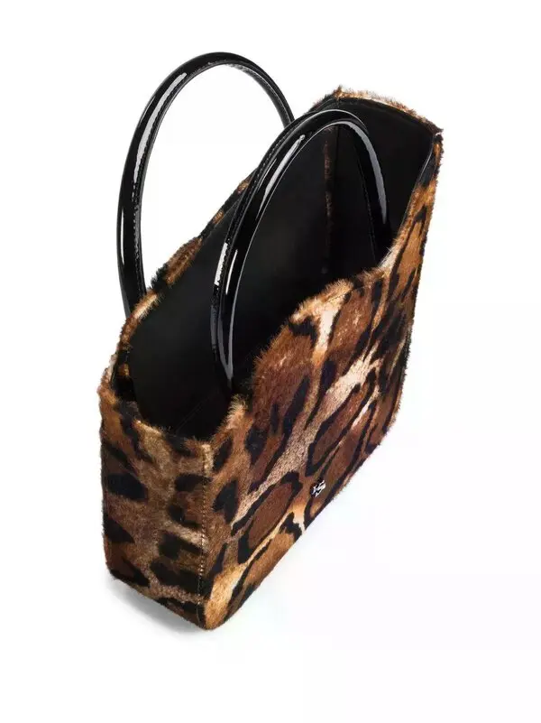 LE SILLA Ivy Embossed Leopard Print Tote Bag - Brown