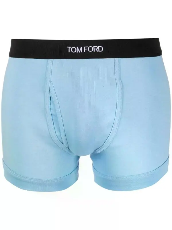 TOM FORD Logo Waistband Boxers - Blue