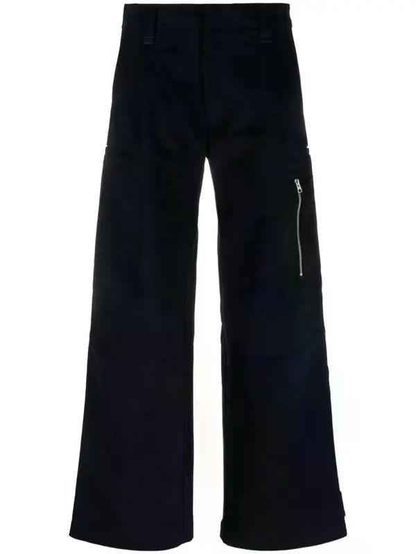 AMI Paris Wide-leg Cotton Trousers